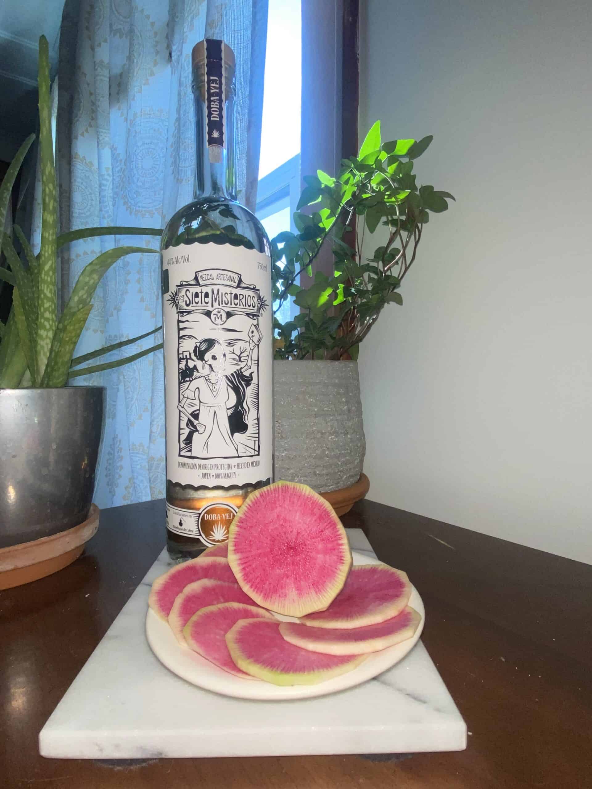 Perfect Mezcal Pairing: Siete Misterios Doba Yej with radishes and ...