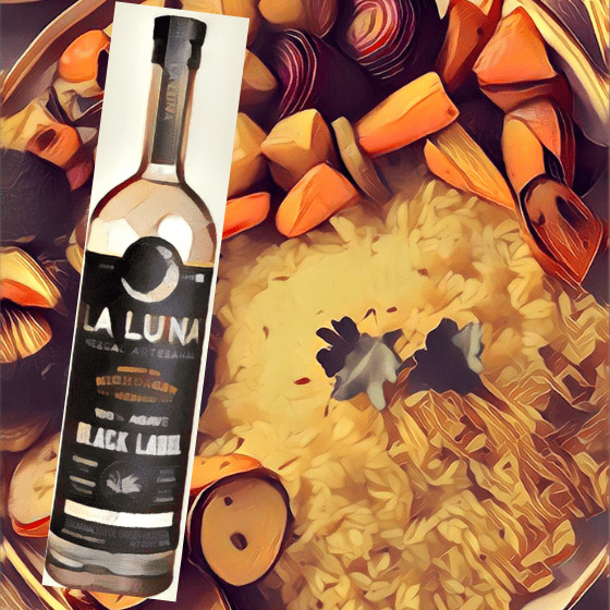 Perfect Mezcal Pairing: La Luna Black Label with Lamb Fat Rice – Mezcalistas